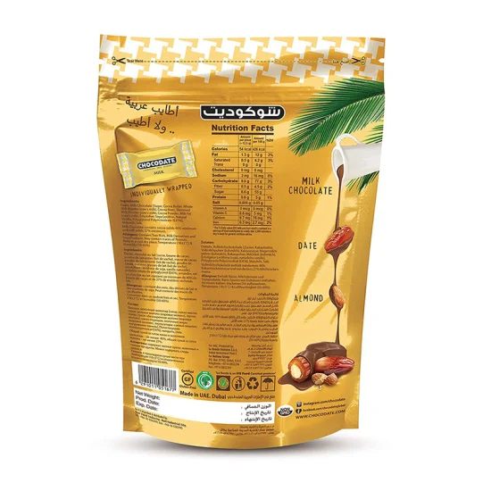 Chocodate Milk Chocolate Pouch, 250g, Pack Of 6