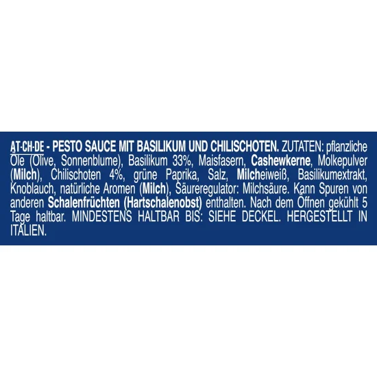 Barilla Pesto Basilico Peperoncino 195g, Pack Of 8