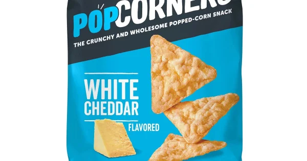 Popcorners White Cheddar Flavored Corn Snacks, Never Fried 140 Cal, 7 ...