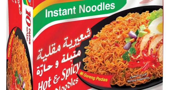 Indomie Instant Fried Noodles Hot & Spicy 80g (Pack of 10)