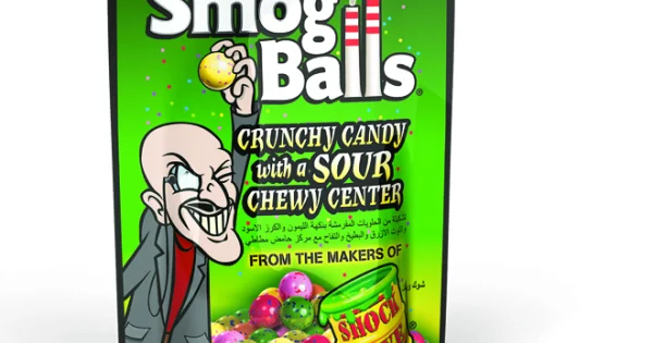 Shock Wave Sour Smog Balls Gusset Bag 85g, Pack Of 6