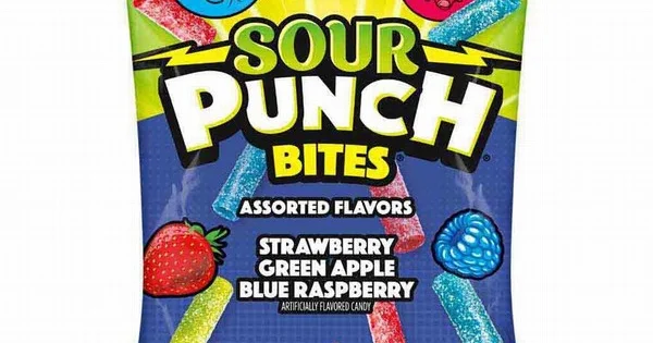 Sour Punch Bites Assorted Flavors 105g, Pack Of 6