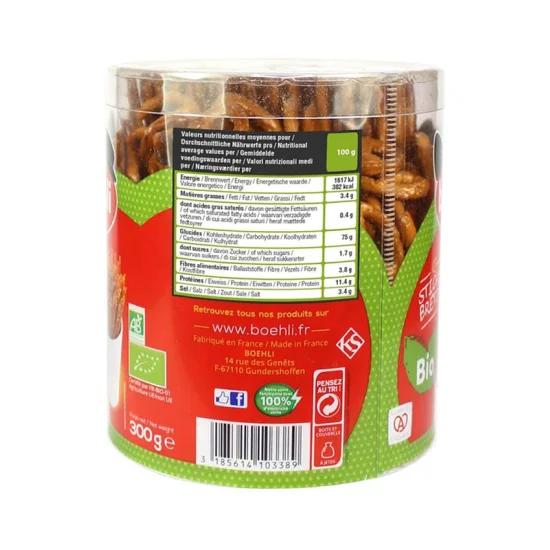 Boehli Organic Sticks and Pretzels 300g, Pack Of 6