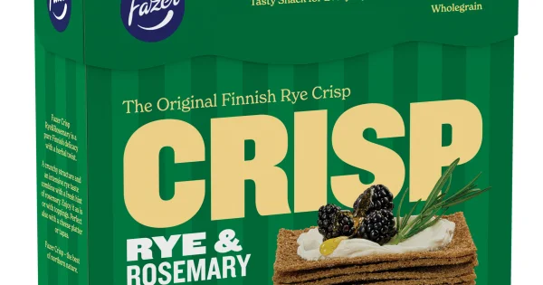 Fazer Crisp Bread Rye & Rosemary 200g, Pack Of 9