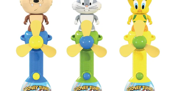 Relkon Looney Tunes Surprise Fan with candies 10g, Pack Of 12