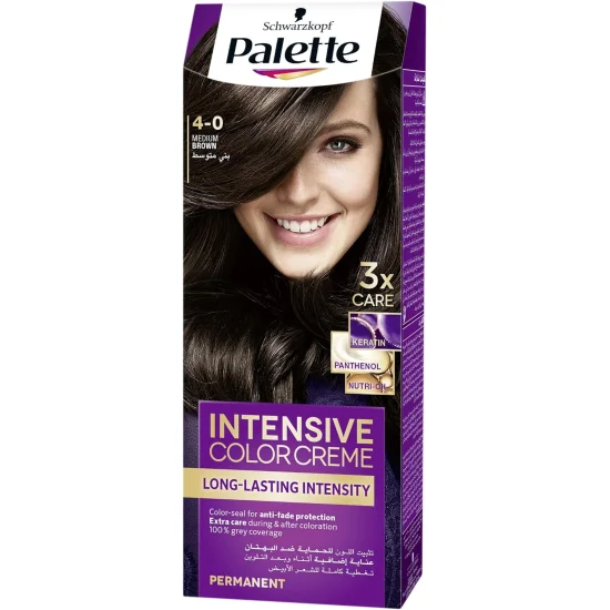 Palette Intensive Color Creme 4-0 Medium Brown, Pack Of 10