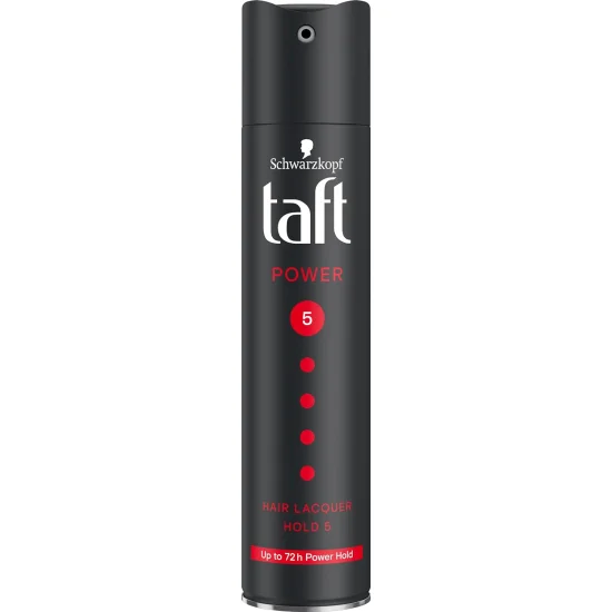 Taft Hair Spray Power Lacquer Black 250 ml, Pack Of 10