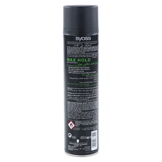 Syoss Hair Spray Max Hold 400 ml, Pack Of 6