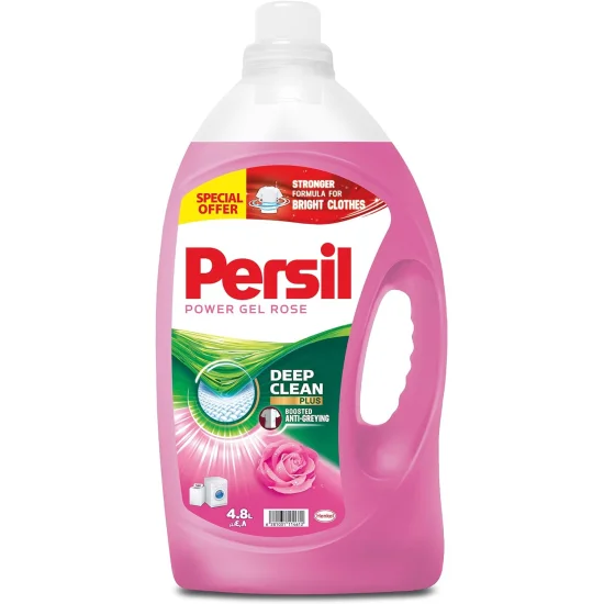 Persil Power Gel Rose Laundry Detergent 4.8 Ltr, Pack Of 3