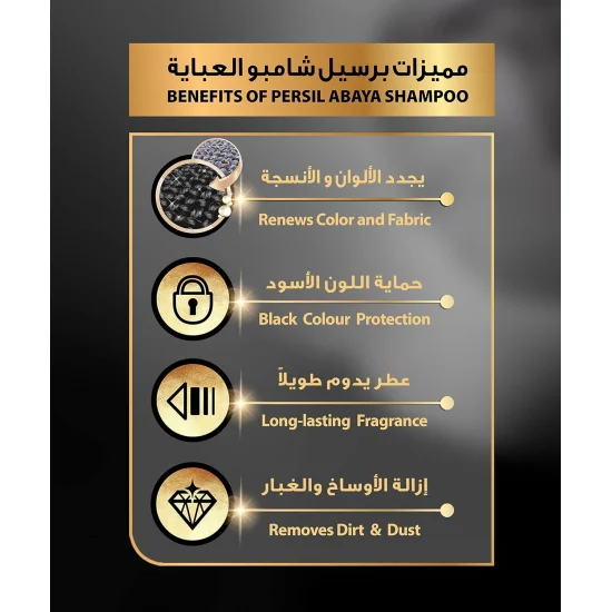 Persil Abaya Wash Shampoo Liquid Detergent, Oud 1ltr, Pack Of 12