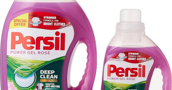 Persil Power Gel Rose Laundry Detergent, 2.9 Liters + 1 Liter, Pack Of 4