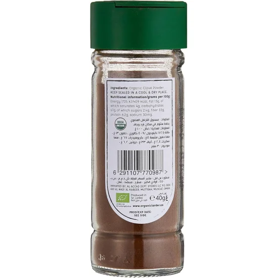 Organic Larder Cloves Powder 40g, Pack Of 12