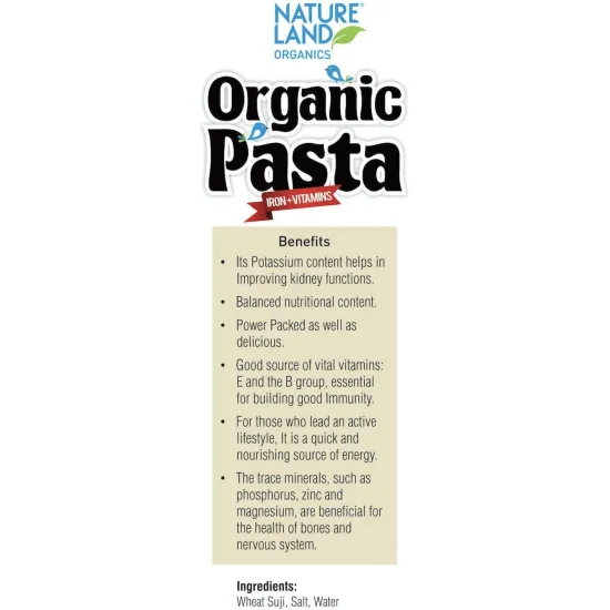 Natureland Organics Pasta Penne 250g, Pack Of 6