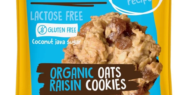 Meadows Organic Gluten Free Oats Raisin Cookies 40g, Pack Of 12