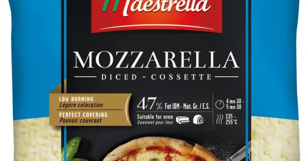 Maestrella Frozen Shredded Mozzarella 2.5kg, Pack Of 4
