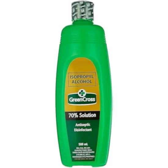 Green Cross Isopropyl Alcohol 70% Solution 500ml, Pack Of 24