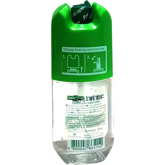 Green Cross Total Defense Antibacterial Hand Spray 40ml, Pack Of 24