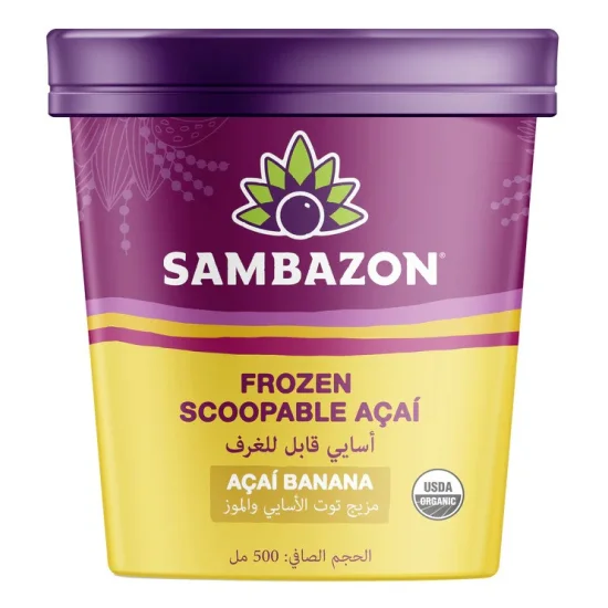 Sambazon Frozen Scoopable Acai With Banana 500 ml, Pack Of 6