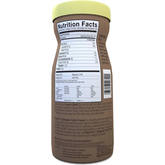 Rapidfire Turbo Creamer French Vanillla 20 Servings 250 g