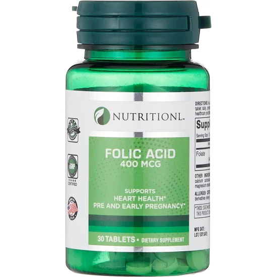 Nutritionl Folic Acid 400 Mcg 30 Tablets