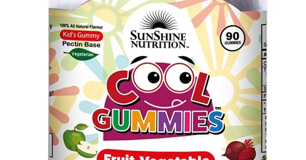 Sunshine Nutrition Cool Gummies Kids Fruit Vegetable & Fiber 90 Tablets