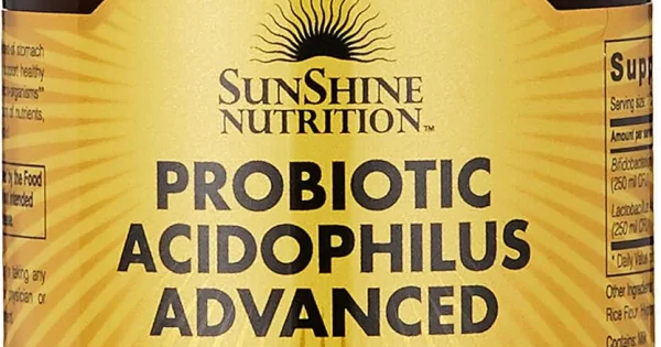 Sunshine Nutrition Probiotic Acidophilus Advanced 100 Capsules