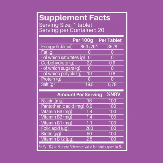 Sunshine Nutrition B-Complex Sugar Free Orange Flavor Effervescent 20 ...