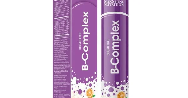 Sunshine Nutrition B-Complex Sugar Free Orange Flavor Effervescent 20 ...