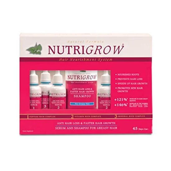 Nutrigrow Anti Hair Loss & Fast Hair Growth Shampoo + Serum-Gresyhair ...
