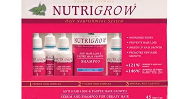 Nutrigrow Anti Hair Loss & Fast Hair Growth Shampoo + Serum-Gresyhair ...
