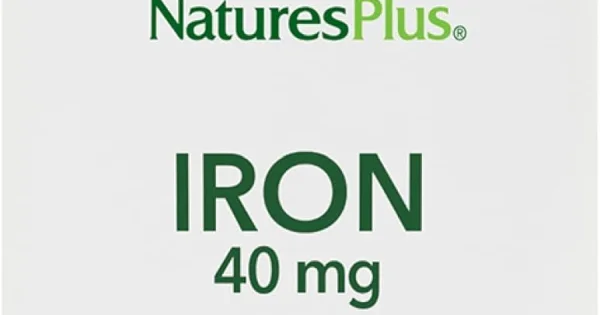 Natures Plus Iron 40 mg Biotron Amino Acid Chelate 90 Tablets